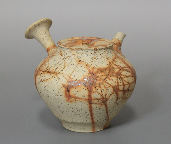 Japanese pottery - Tokoname kyusu teapot by Konishi Yohei