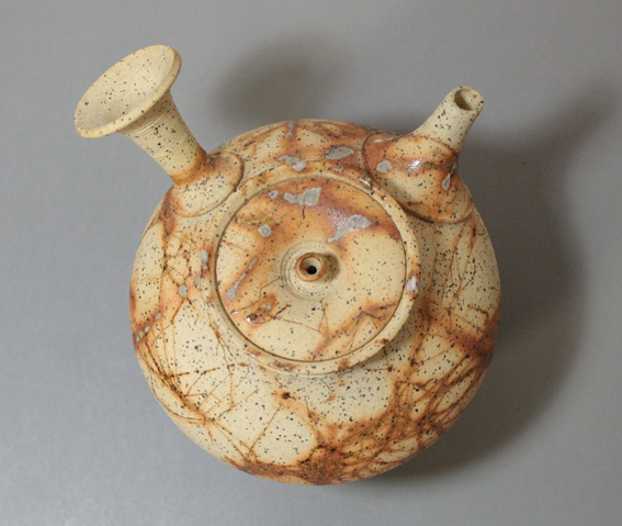 Japanese pottery - Tokoname kyusu teapot by Konishi Yohei