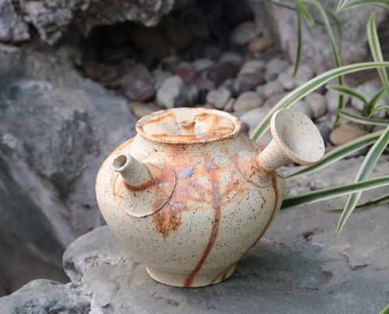 Japanese pottery - Tokoname kyusu teapot by Konishi Yohei