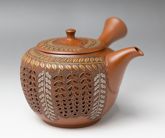 Japanese pottery - Tokoname teapot by Shunen II